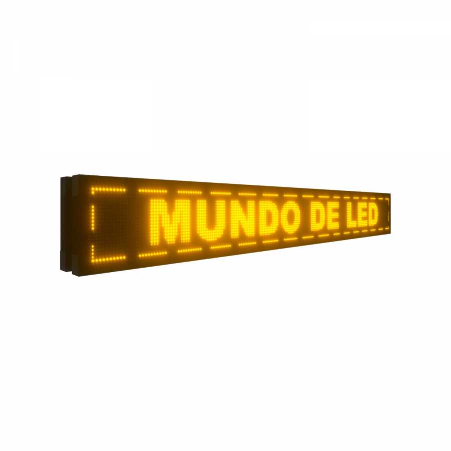 Painel De LED, Letreiro Digital luminoso 199cm x 23cm Alto Brilho Dupla ...