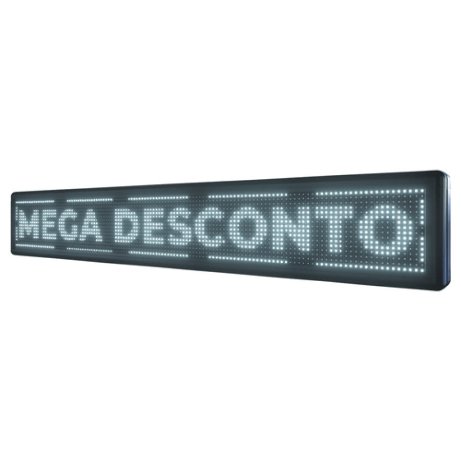 Painel de LED, letreiro digital USB 135cm x 20cm Alto Brilho