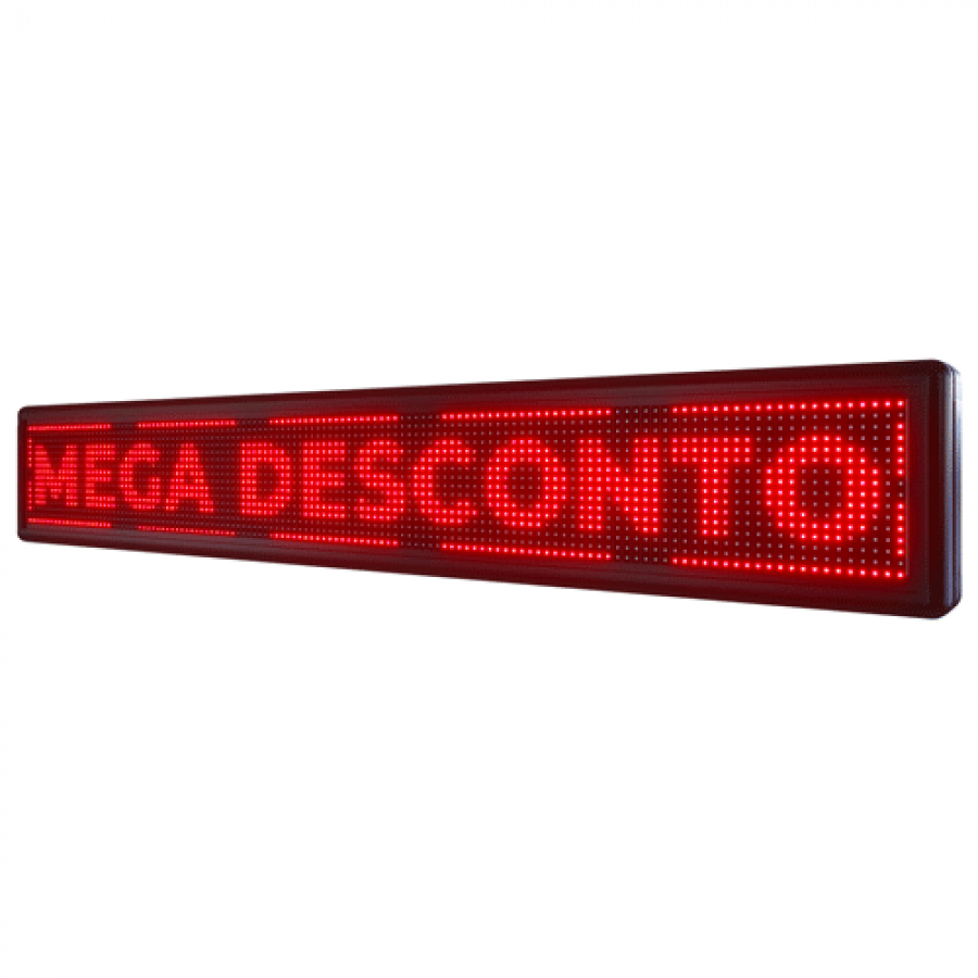 Painel de LED, letreiro digital USB 135cm x 20cm Alto Brilho