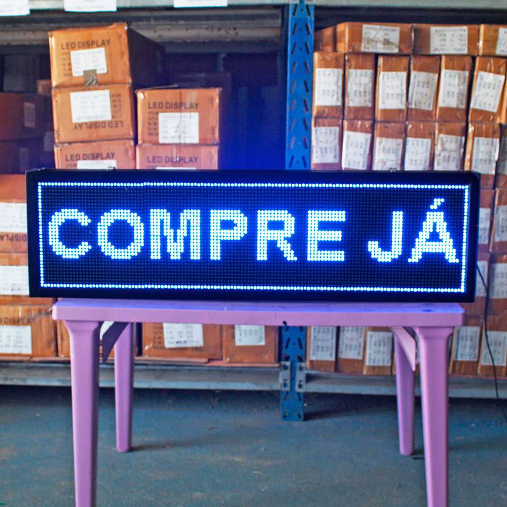 Painel De LED, Letreiro Digital 72cm x 40cm Alto Brilho
