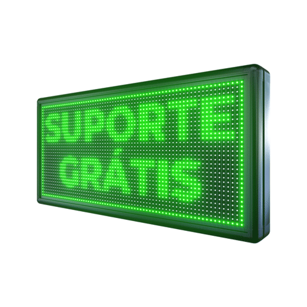 Painel De LED, Letreiro Digital 71cm x 39cm Dupla Face USB - Uso Externo