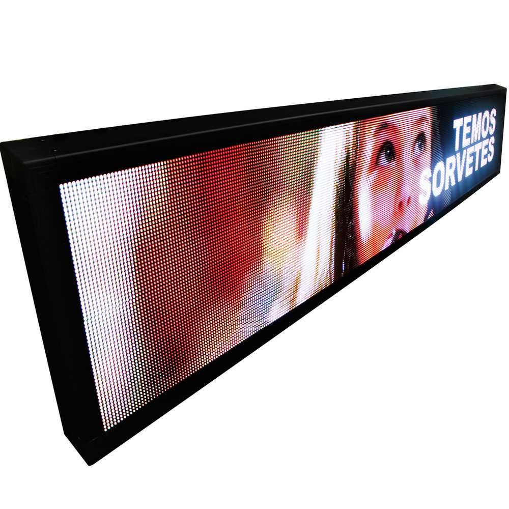 Painel de LED P5 199cm x 39cm - Full Color | Suporta Vídeos RGB | Uso ...