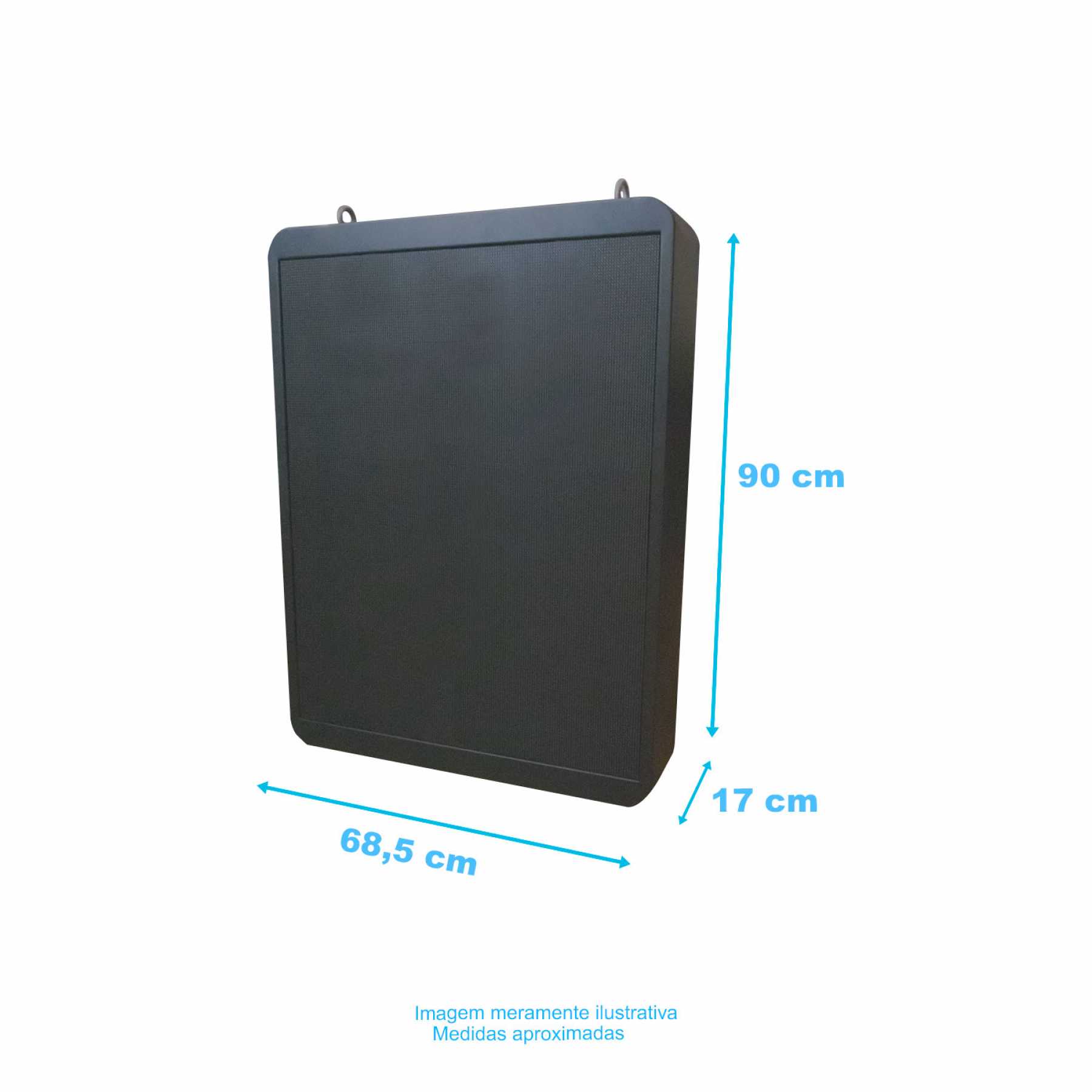 Outdoor Para Placa De Rua Digital LED P5 90cm x 69cm - Mobiliário Urbano