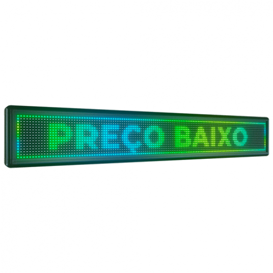 Painel de Led 135cm x 23cm P10 Colorido RGB - Uso Externo