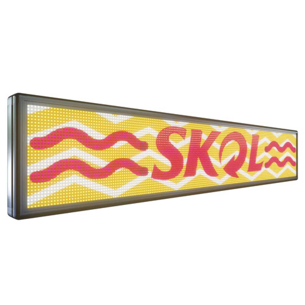 Painel De Led de 199cm x 39cm RGB Letreiro Digital Usb colorido uso Externo