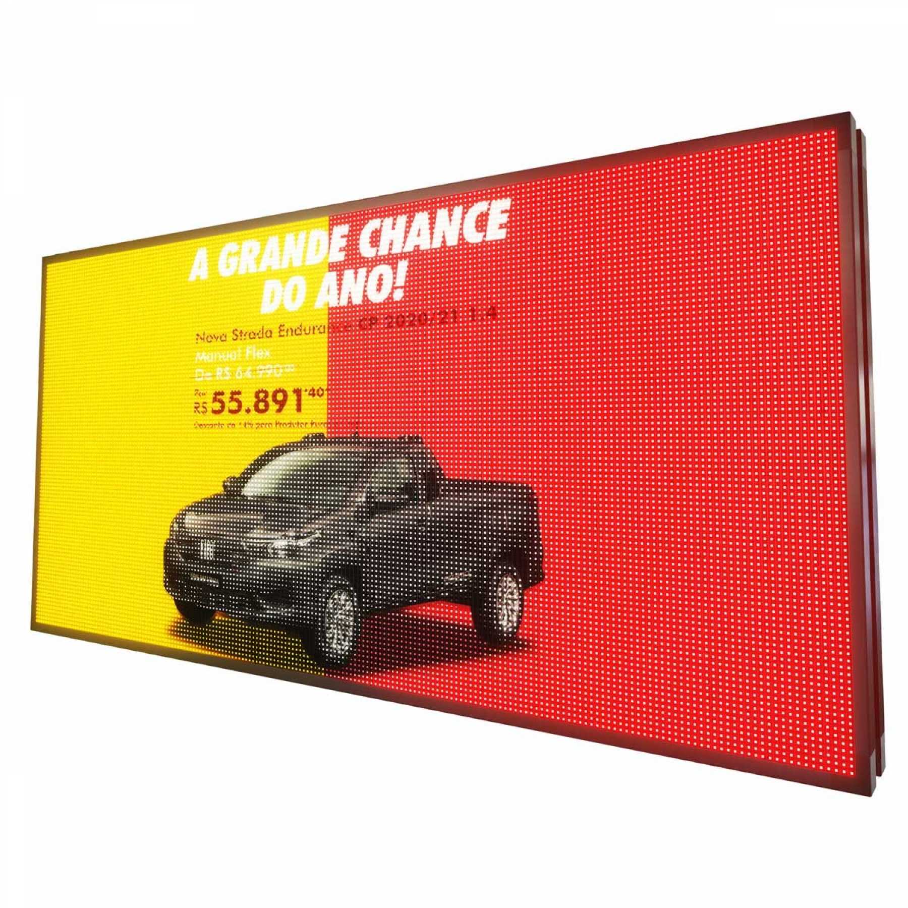 Painel De Led P10 De 200cm X 100cm Full Color, Suporta Vídeo